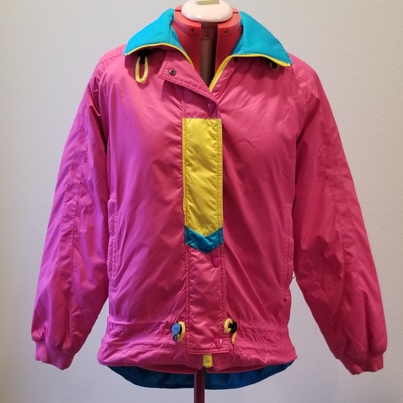Reclaimed Vintage | Jackets & Coats | Vintage 8s 90s Color Block Neon ...